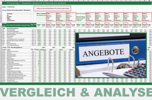 Muster-LV Preisvergleich. Das wichtigste Excel Arbeitsblatt